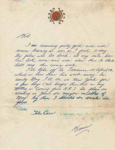 Bruce Lee Letters